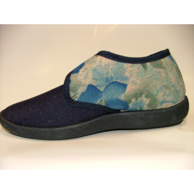 Pantoufles LA VAGUE Femme NOFT Velcro Marine Chausson Attache Velcro